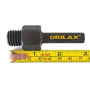 Drilax Diamond Core Drill Bit Adapter 5/8 Inch - 11 Female Arbor To 3/8 Inch Triangle Male Shank Female Thread Back Holders To Regular Drill