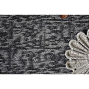 Furnish my Place Modern Indoor/Outdoor Commercial Black Rug, Modern Area Rug, Runner Rug, Pet-Friendly Carpet for Living Room, Dining Room, Bedroom, Made in USA - 2' x 12'