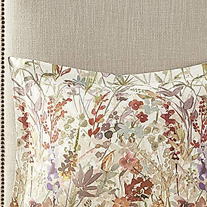 Madison Park 100% Cotton Comforter Set - Feminine Design Colorful Floral Print, All Season Down Alternative Bedding Layer and Matching Shams, King (104 in x 92 in), Mariana, Multi 7 Piece