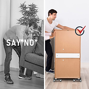 BSTCYZL Furniture Moving Dolly 3 Wheels Heavy Duty Furniture Movers Easy Furniture Lifter Mover Tool Set 4 Pack for Heavy Object, 1200 LBs Load Capacity