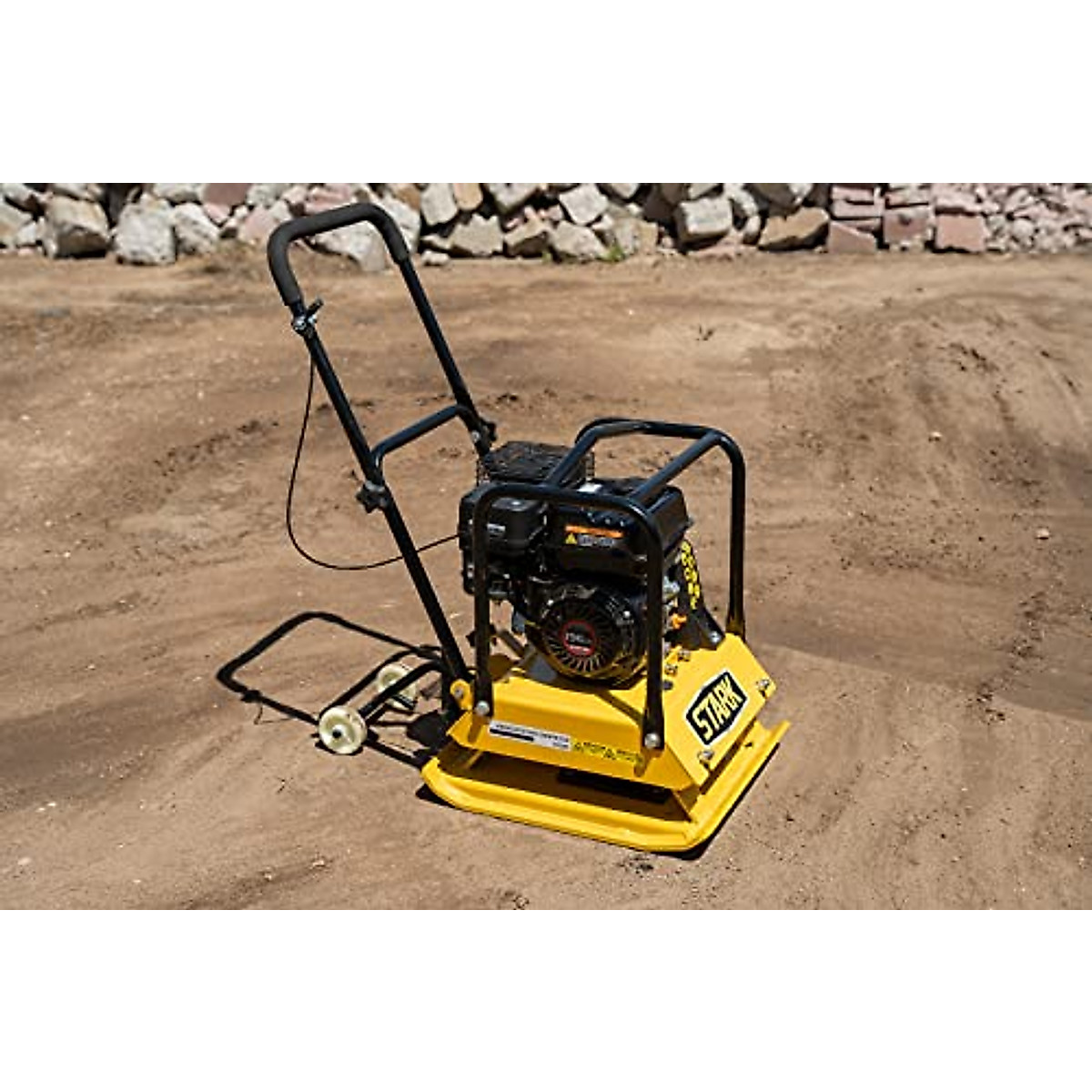 Stark USA 6.5HP Plate Compactor 21 x 21 inch Plate Gas-Powered 196cc Vibratory Plate Construction Concrete Tamper Machine Power Paver