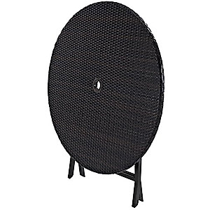 Crosley Furniture CO7205-BR Palm Harbor Outdoor Wicker Folding Table, Brown