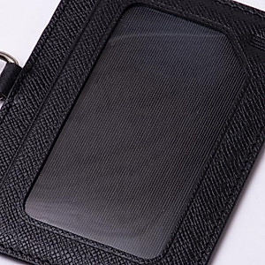 Lanvin Collection JLMW0GE3 Couleur Du Vin ID Card Holder, Black