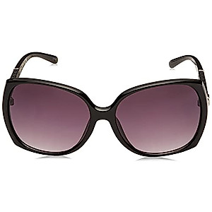 Jessica Simpson Womens J5236 Oversized Rectangular Sunglasses With Uv400 Protection. Glam Gifts For Her, 60 Mm, Black, 60 Mm US