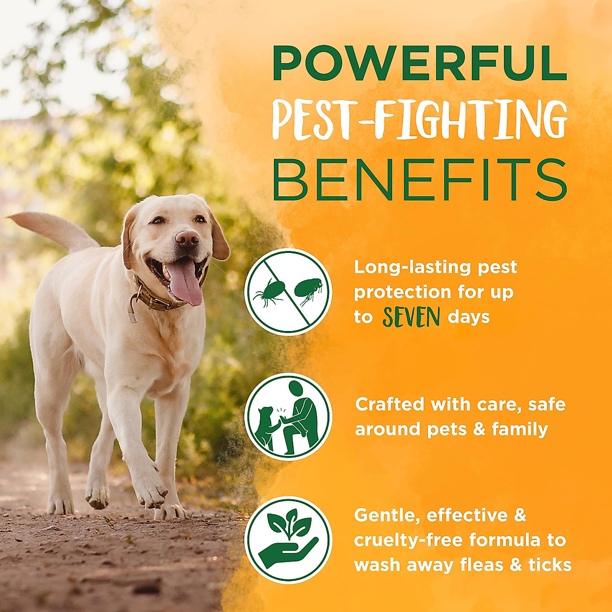 Natural Flea & Tick Max Strength Shampoo & Bedding Spray Bundle | Flea & Tick Prevention | Dog Shampoo | Flea & Tick Treatment Protects & Repels | Made in USA