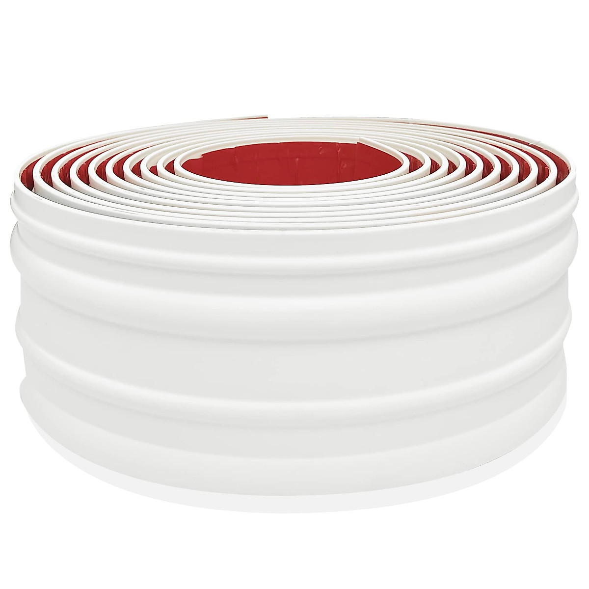 PRO FLEX White Vinyl Wall Base Decor, 6 inch X 20 ft Wall Base Trim with Super Strong Peel and Stick Adhesive Back - Flexible Self Stick Vinyl Wall Base - Easy Install Vinyl Floor