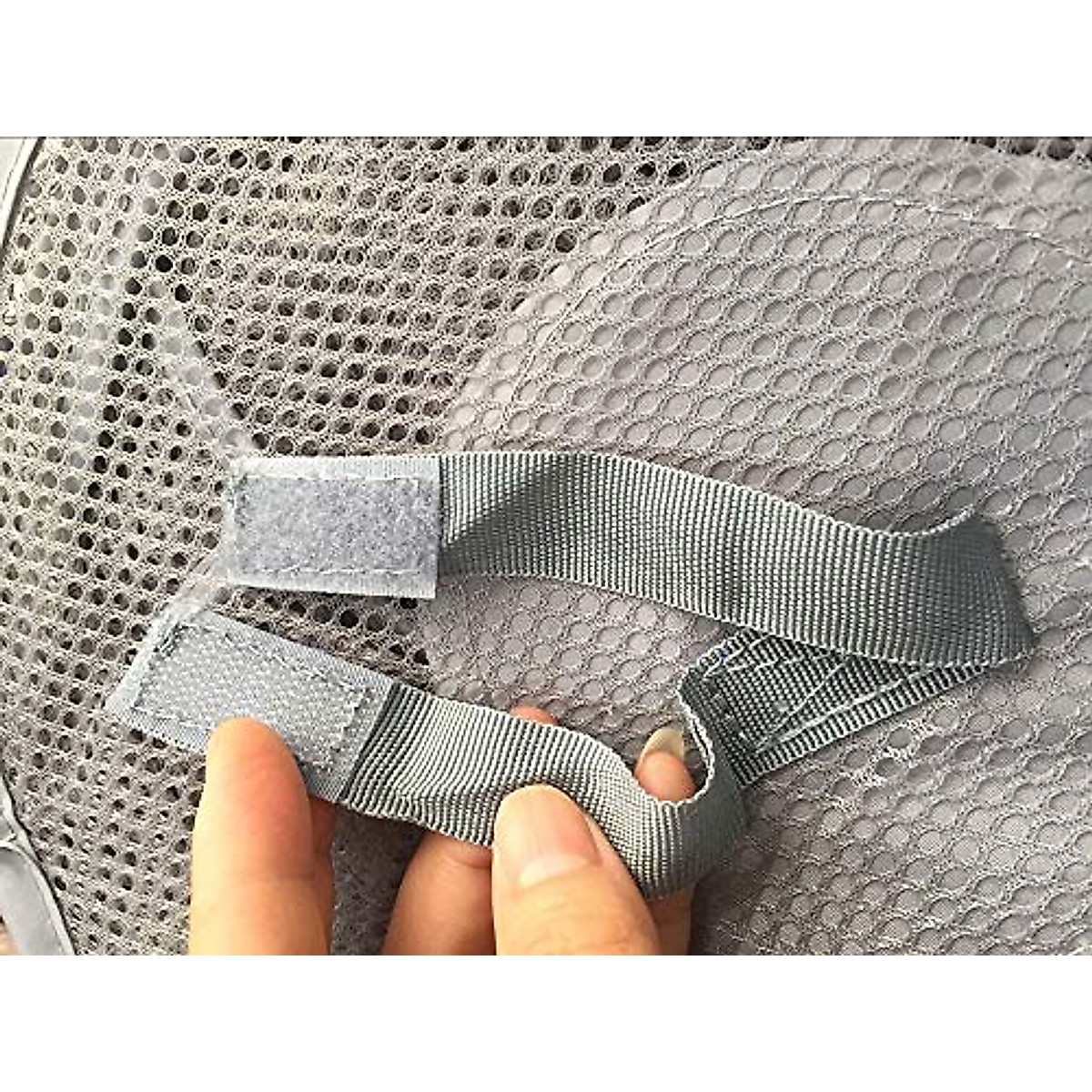 coastal rose 2Pcs Stuffed Animal Storage Foldable Stuffed Animal Net or Hammock Organizer, 4 Compartments Hanging Mesh Toy Storage Hammock for Kid Room Toys, Gloves, Hats, Socks（Grey）