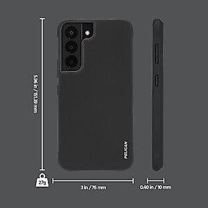 Pelican Ranger Series - Samsung Galaxy S22 Case [Wireless Charging Compatible] Protective Phone Case with Anti-Scratch Tech [15FT MIL-Grade Drop Protection] Slim Rugged Case Cover for S22 5G - Black