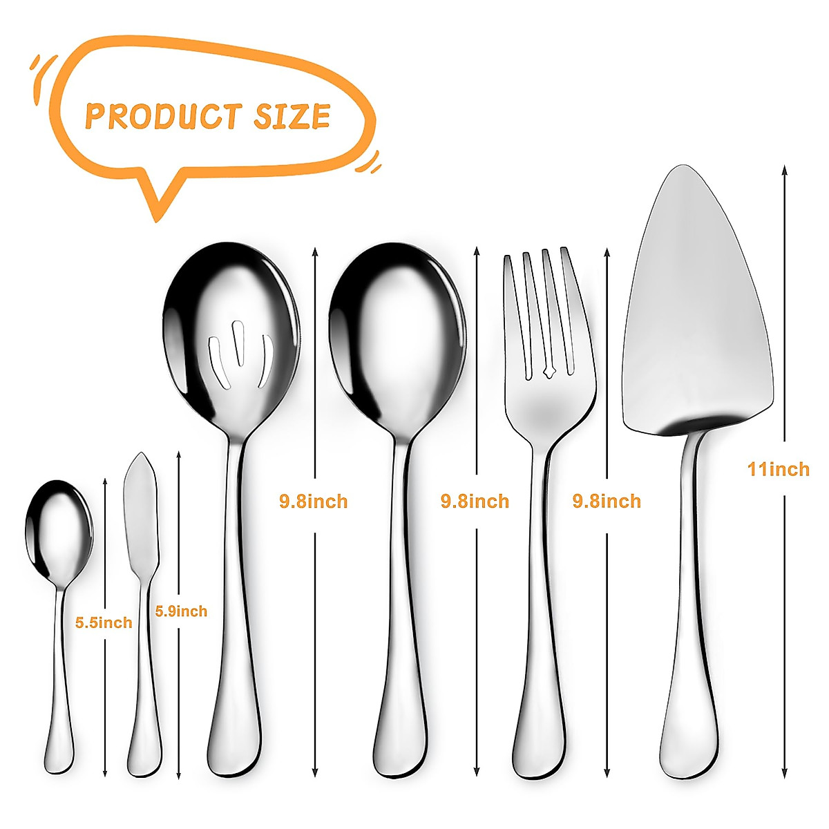 ELLERT Stainless Steel 12-Piece Dinner Knives Pack, Table Steak Knives Set for 12 (Silver 9 Inches)