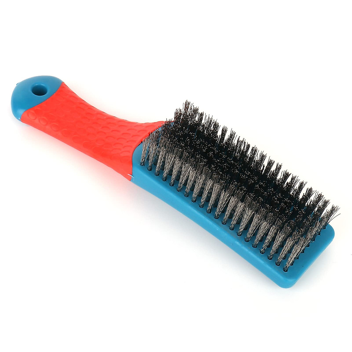 Wire Brush for Metal Paint Removal Steel Wool Scrubber with Handle Rust Stain Remover Tool Metal Bristle Brush for Cleaning Concrete Paint Remover Scrub Brush with Stainless Steel Wire Bristles