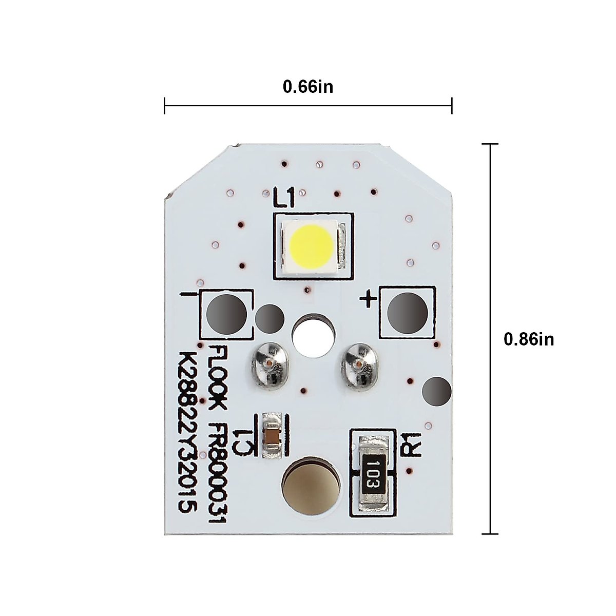WR55X11132 Refrigerator Led Lamp Replacement，Fits for GE Refrigerator LED Light Module Replace WR55X25754 WR55X30602 WR55X26486, Without Plastic Cover, Only Led Pcb Board（8 PCS）