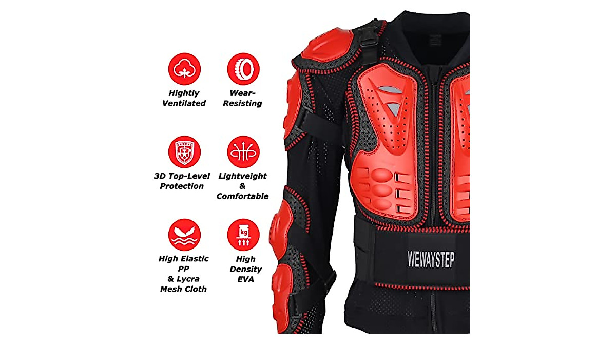 Motorcycle Body Armor Jacket for Men - Full Protection Gear
