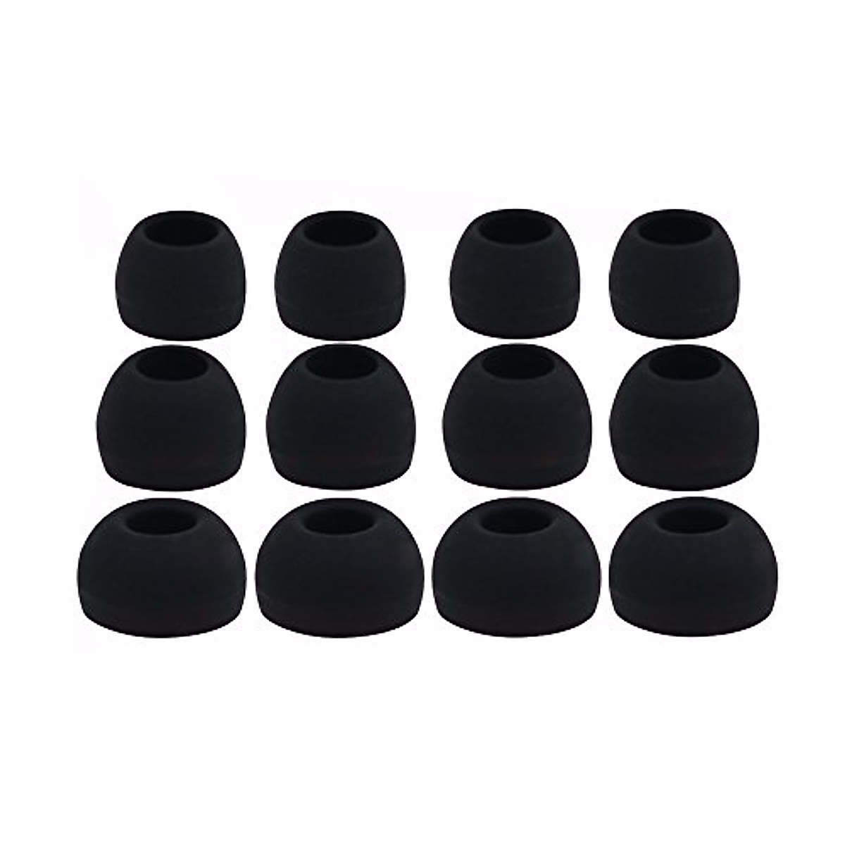12pcs (ALL-B) 4S / 4M / 4L Replacement Adapters Earbuds Ear Tips Compatible with Motorola VerveLoop, VerveLoop+, VerveRider, VerveRider+,Moto Surround,SF600, S11 S-11 HD, S-11 Flex HD Earphones