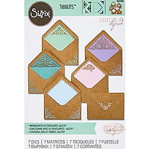 Sizzix Thinlits Die Set , Envelope Liners, A7, 7 Pack, One Size, Multicolor 7 Piece