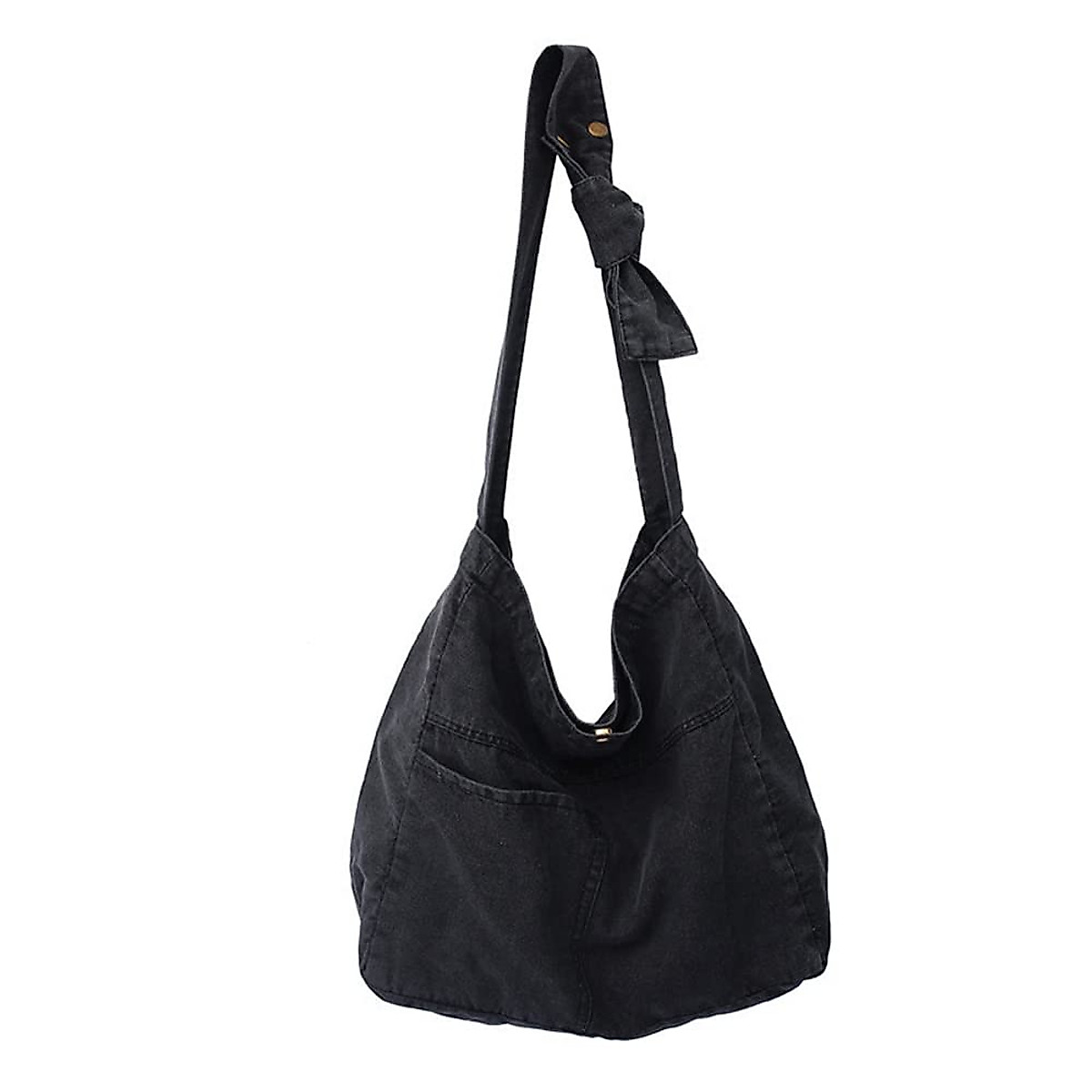 Yohora Denim Shoulder Purse for Women Hobo Large Tote Handbag Casual Retro Jean Shoulder Purse for Work Daily Use