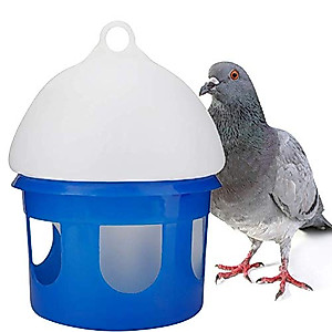 Automatic Large Capacity Bird Pigeon Feeder Water Dispenser Waterer for Pigeon Birds Watering(2L)