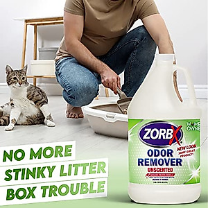 ZORBX Unscented Odor Eliminator Spray - Used in Hospitals & Healthcare Facilities | Advanced Trusted Odor Remover Formula | All-Purpose Deodorizer for Dog, Cat, Home, Carpet & Car - 128 Oz (1 Gallon)