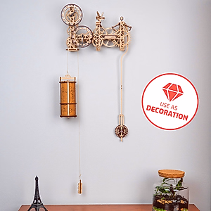 WOODEN.CITY 3D Puzzles for Adults - Steampunk Mechanical 3D Clock Puzzle - Making Kit - Wooden Clock Puzzle Model Kits for Adults - Wall Clock Decorative