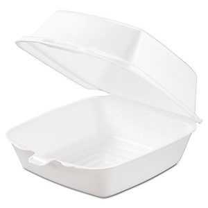 DART 60HT1 Carryout Food Containers Foam 1-Comp 5 7/8 x 6 x 3 White 500/Carton