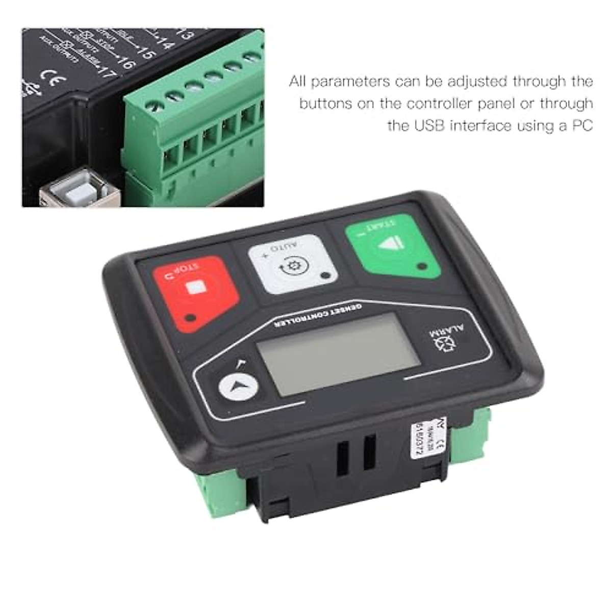 Generator Control Module, DC30D Automatic Genset Controller Panel High Resolution Intelligent Generator Set Controller