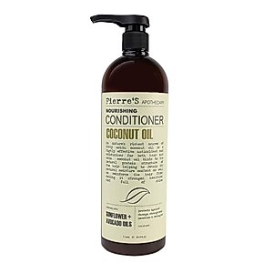 Pierre'S Apothecary Coconut Conditioner Moisturizing Nourishing Hydrating Healthy Strong Hair Avocado and Sunflower Oil - 33.8 fl oz