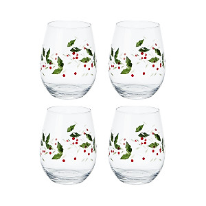 Pfaltzgraff Winterberry Stemless Wine Glasses (Set of 4)