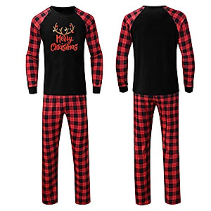 Family Christmas Pajamas Matching Sets Christmas Matching Jammies Adults Holiday Xmas Pjs Sleepwear Set