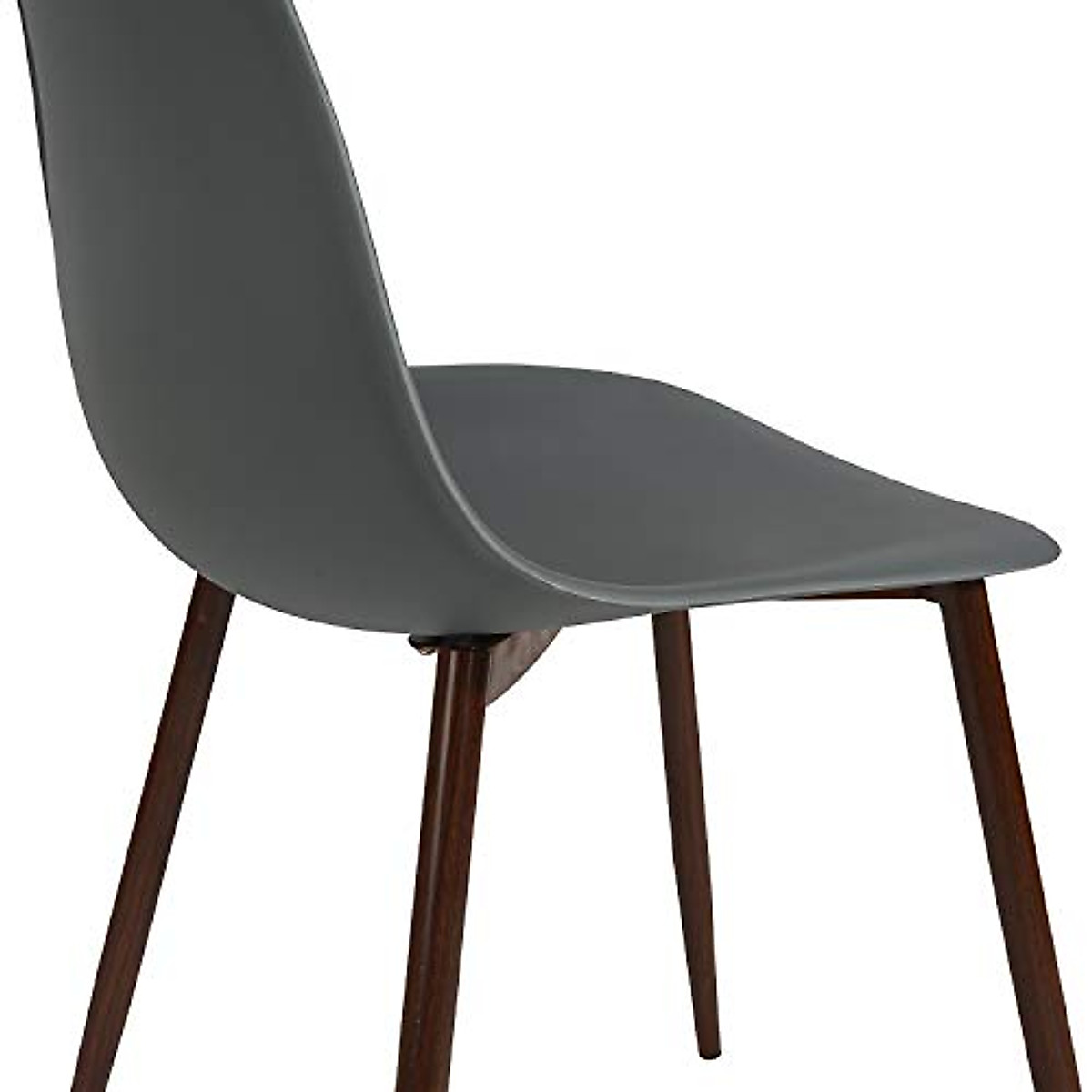 Poly and Bark Landon Sculpted Dining Chair in Smoke Gray (Set of 4)