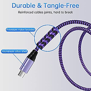 Android Auto USB C Cable Type C Charger USB Data Transfer Cable Fast Charging for Samsung Galaxy S23/A23/A14/A53/A03S/A13/A73/A52S/S22 Ultra/S21+/S21FE/S20/S10 Plus/S9/A10e/A51/A71/A33/A32, 3FT 2Pack