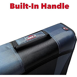 Case-it The Dual 2.0 Zipper Binder - Two 2 Inch D-Rings - 5 Subject File Folder - Multiple Pockets - 800 Sheet Capacity - Comes with Shoulder Strap - Black Dual-301