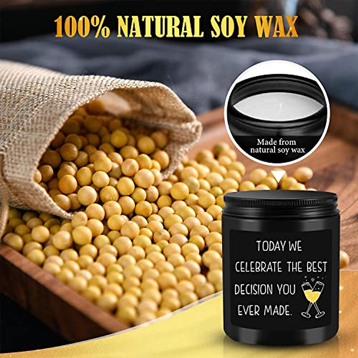 SOGLIM Scented Candle - Romantic Mens Gifts, Husband Gifts from Wife - Gifts Anniversary for Him, Boyfriend, Ex Husband Gifts - Marriage Anniversary, Wedding Anniversary, Gifts for Hubby Wife