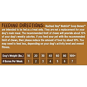 Rachael Ray Nutrish Soup Bones Dog Treats, Chicken & Veggies Flavor, 6 Bones