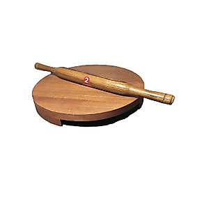 Yadnesh Wooden Rolling Board & Roller,Sagwan Wood, Chakla Belan, Polpat Belan, Chapati Maker,Valentine Day Gifts