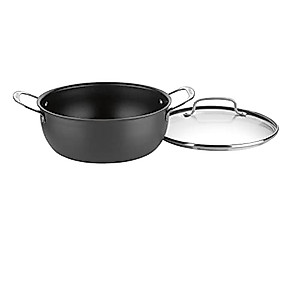 Cuisinart 650-26CP Chef's Classic 5-Quart Chili Pot with Cover Nonstick-Hard-Anodized, Black