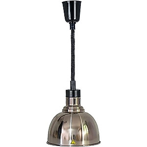 LINKANRUO Food Heat Lamp, Hose Retractable Food Heating Lamp, Commercial Food Warmer, Restaurant Supplies or Home Use Heating Lamp Food Service Lamps(A)