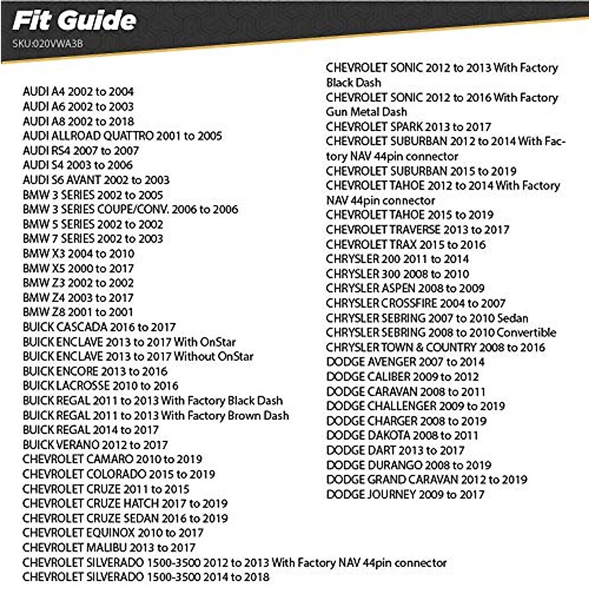 Scosche Compatible with Select 2001-Up Domestic and European Vehicles Antenna Adapter VWA3B
