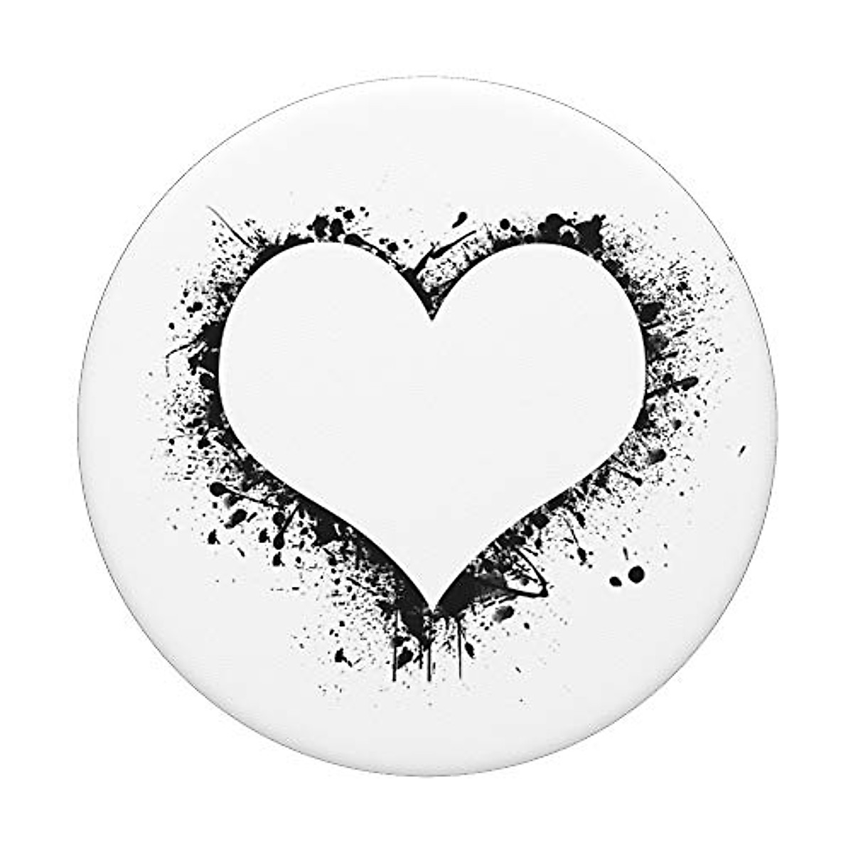 Heart White PopSockets Swappable PopGrip