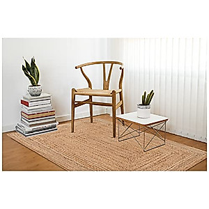 4x6 Rug,Rug 4x6', Rag Rugs,Jute Rug,Braided Rug, Jute Rugs, Jute Handloom Rug 4x6', Farmhouse Area Rugs, Natural Braided Doormat for Kitchen Entryway Pets Playing Rugs - Natural