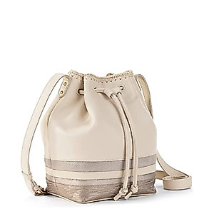 The Sak Ivy Leather Drawstring Bucket, Rose Shimmer Block