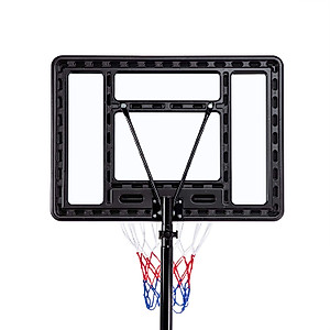 Topeakmart Youth Portable Basketball Hoop System Stand 7.2-9.2 ft Height-Adjustable for Indoor Outdoor w/ 2 Wheels, Fillable Base & 32in Backboard