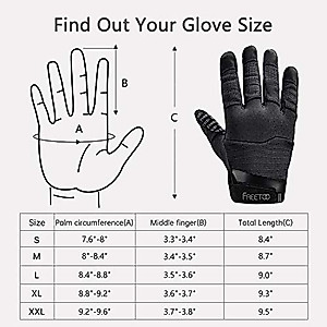 FREETOO Touch Screen Protective Gloves for Men Dexterou Anti Grip Working Gloves for Driving Wild Anti Vibration Gloves