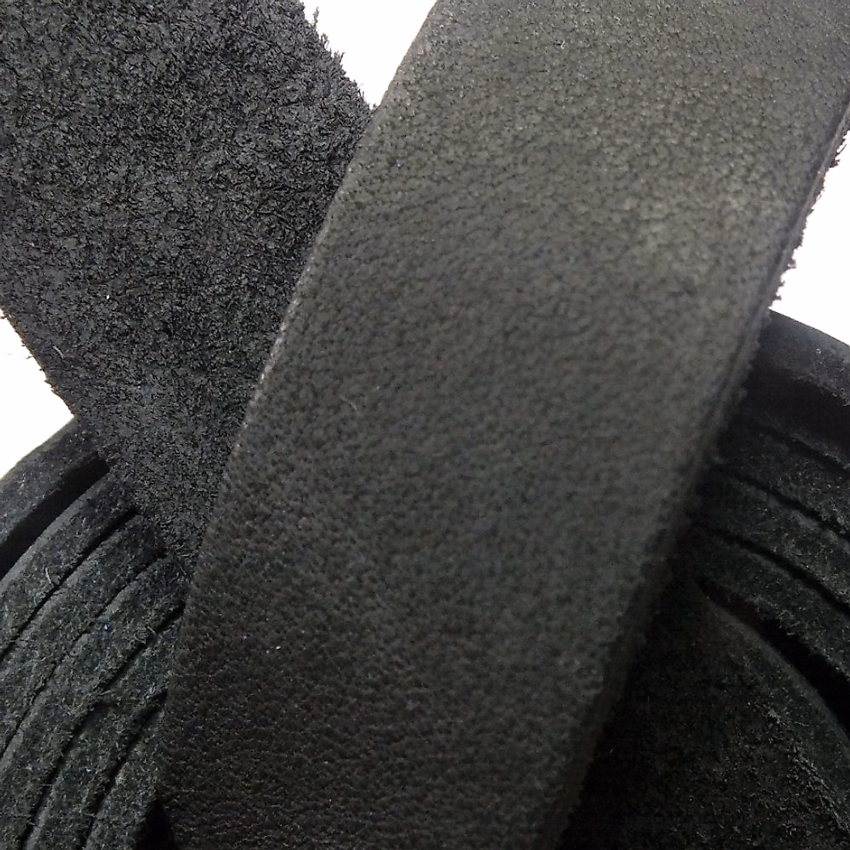 TOFL Genuine Top-Grain Leather Strap | 72 Inches Long | 7/8 Inch Wide | 1/8 Inch Thick (7-8 oz) | 1 Leather Strip for DIY Arts & Craft Projects, Clothing, Jewelry, Wrapping | Black