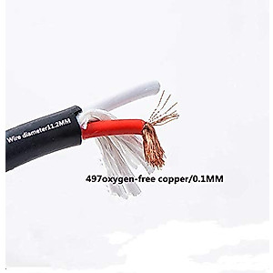 JORZOR 1 Pack 10AWG Speaker Cable,with Gold Plated Banana Plug, Oxygen Free Copper (1 Pack（3.3FT）)