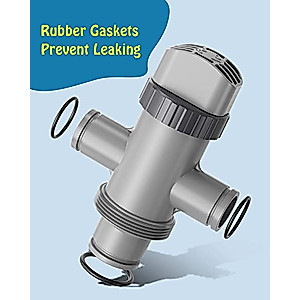 SHAPON Dual Split Hose Plunger Valve Compatible with Intex Pool Parts and Accessories Replacement for Above Ground Swimming Pool and Pool Filter Pump (1 Pack)