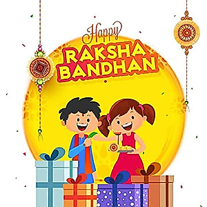 KNETLI Rakhi for Brother Set of 7 Rakhis with Roli Chawal Tika- Raksha Bandhan Rakhi Bracelet for Brother Rakhi 1 Set Rakhi for Bhaiya Bhai Rakhi Thread