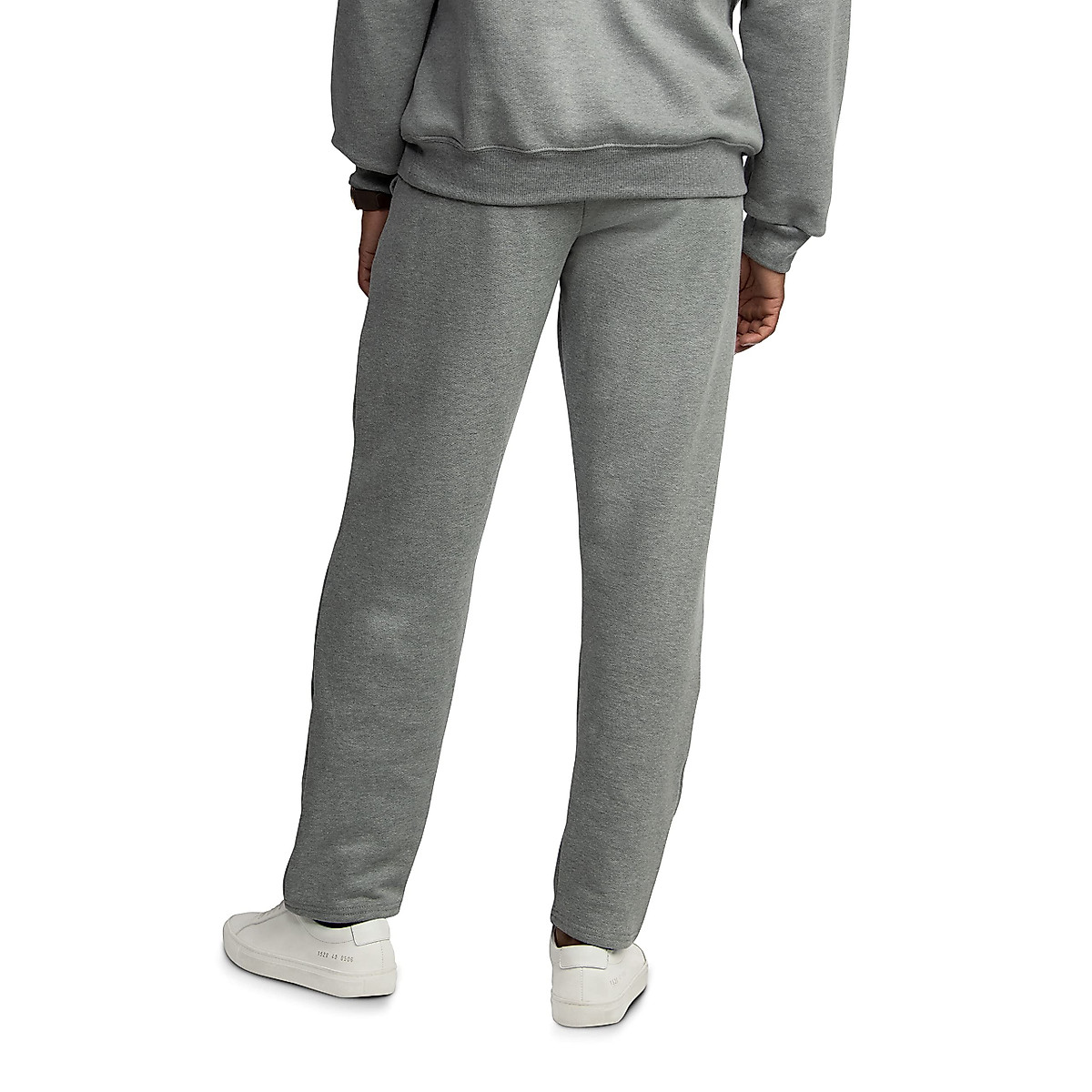 Fruit of the Loom Men's Eversoft Fleece Open Bottom Sweatpants with Pockets, Relaxed Fit, Moisture Wicking, Breathable, Grey Heather, X-Large