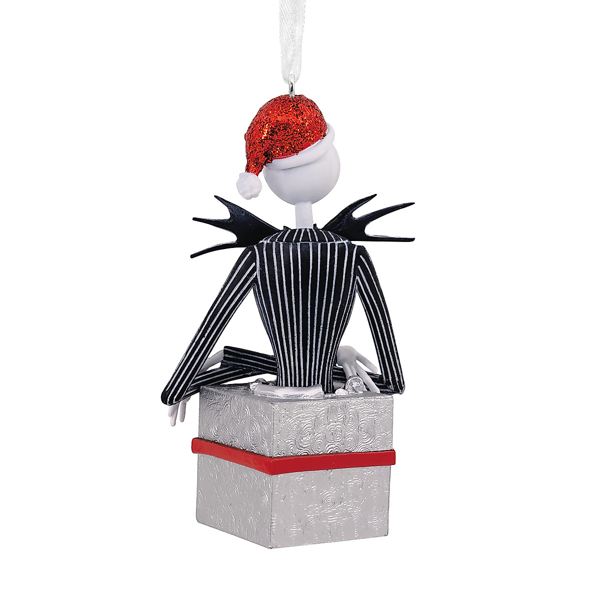 Hallmark Disney Tim Burton's The Nightmare Before Christmas Jack Skellington in Present Christmas Ornament