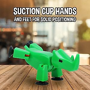 Zing Stikbot Safari 4 Pack, Set of 4 Stikbot Collectable Action Figures, Includes 1 Lion, 1 Elephant, 1 Hippo, and 1 Rhino, Create Stop Motion Animation