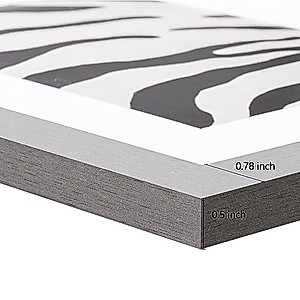 eletecpro 11x14 Picture Frames Set of 5, Gallery Wall Frame Display 8x10 Photo with Mat or 11x14 without Mat, Picture Frame Collage Wall Decor for Wall Mounting, Grey