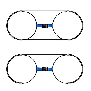 Semetall 2PCS Trash Can Lock for 30-45 Gal Outdoor Garbage Cans,Garbage Can Bungee Cord Lock for Animals,Squirrels,Dogs,Raccoons(Trash Can NOT Included)